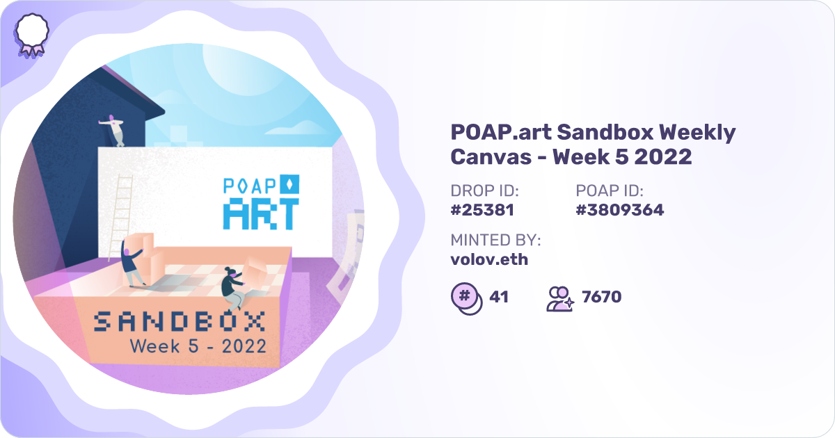 POAP #3809364 | POAP Collectors